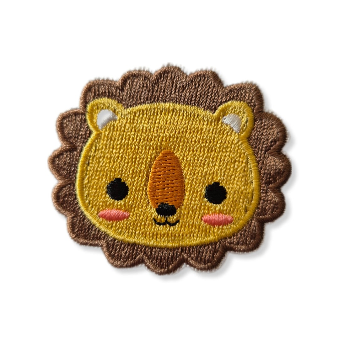 Lion, Patch, Badge, Iron-on, Embroidery, Lion Iron-on Patch - Etsy