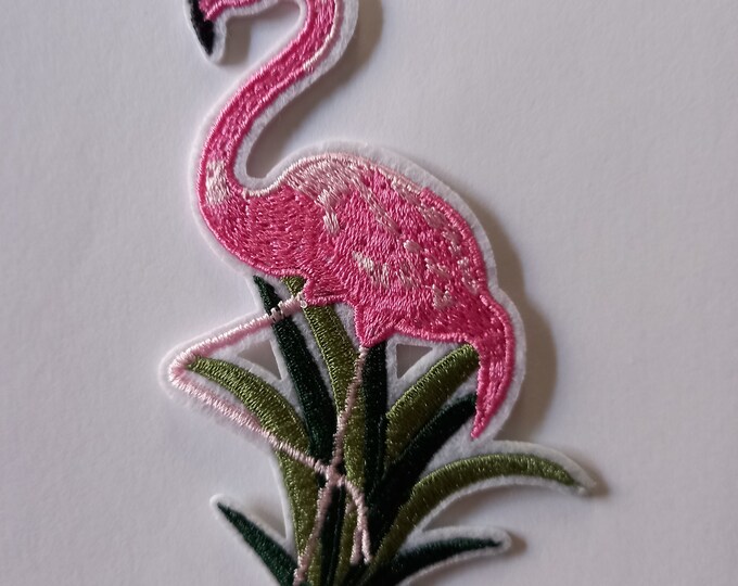 Pink Flamingo, Patch, Crest, Iron-on, Sewing, Pink Flamingo Iron-on ...