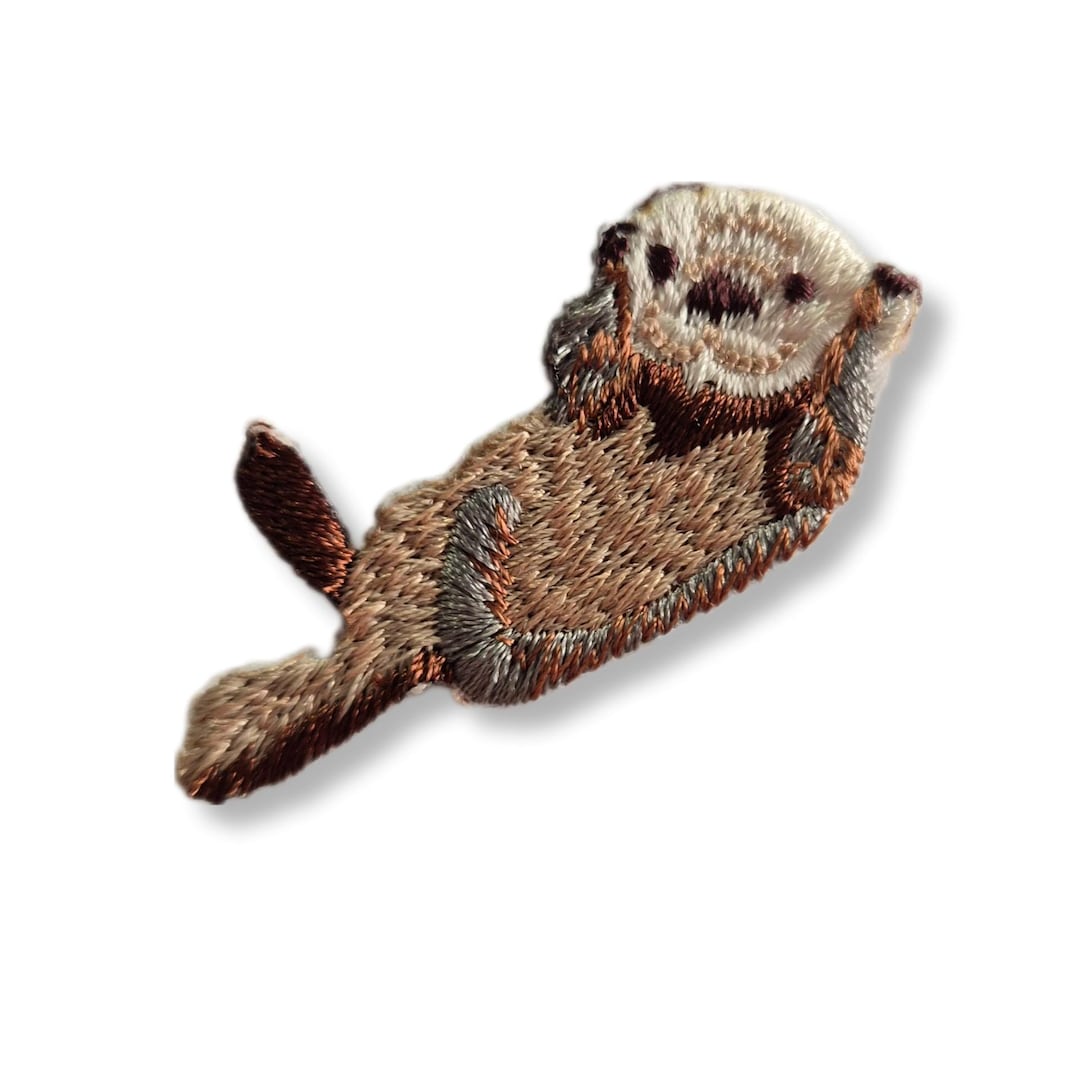Otter, Otter Patch, Embroidered Otter Patch, Embroidered Patch, Iron-on ...