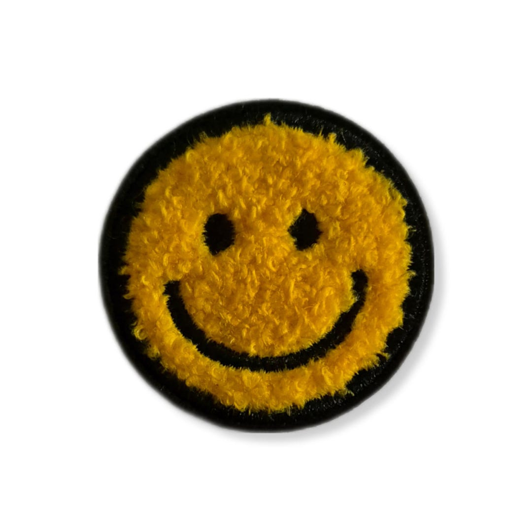 Smiley Face, Smiley Face Patch, Iron-on Patch, Patch, Embroidered Patch ...