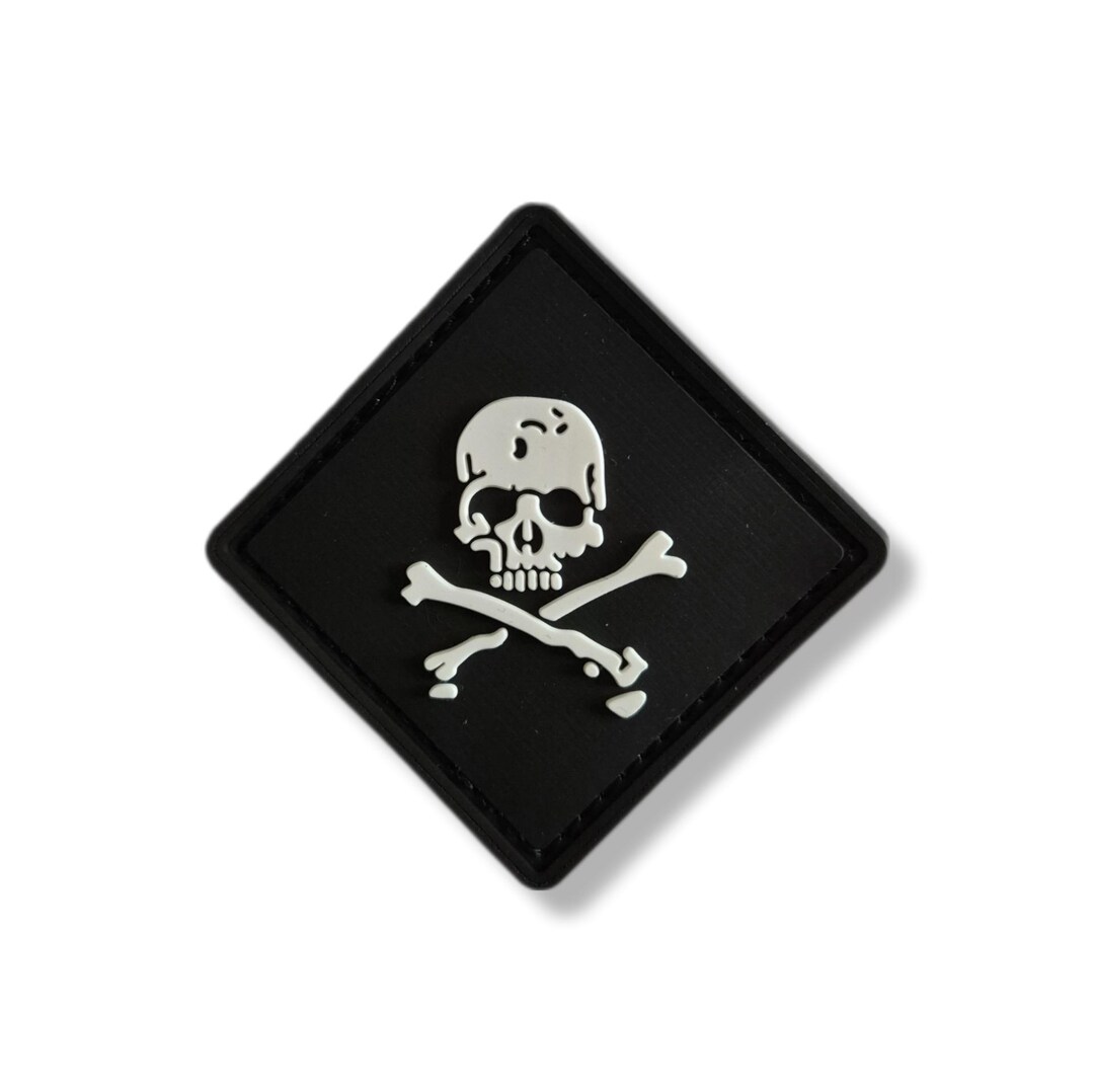 Skull, Patch, Badge, Velcro, Pvc, Skull Velcro Patch - Etsy
