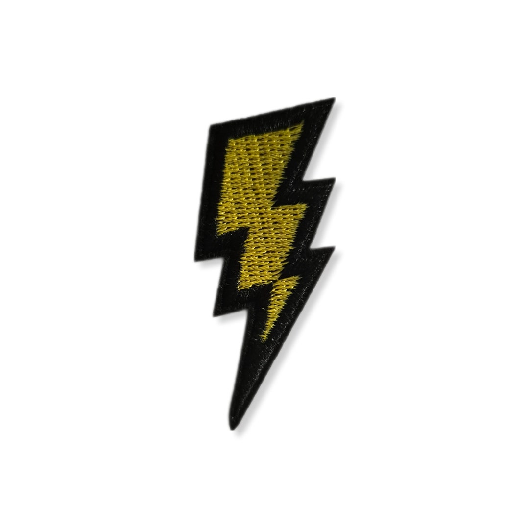 Lightning Bolt, Crest Patch, Iron-on, Sewing, Lightning Iron-on Patch ...