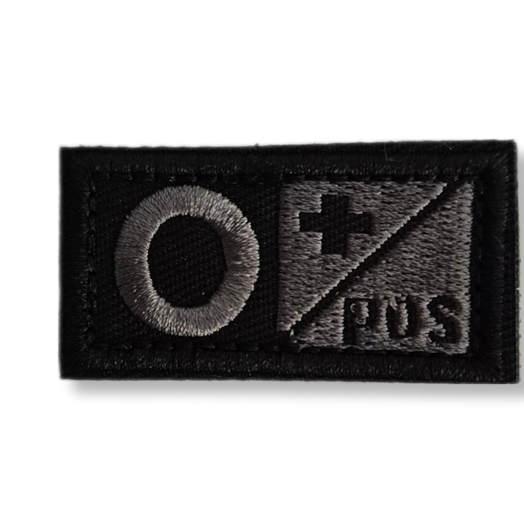 Blood Type, Patch, Badge, Velcro, Embroidered, O Positive - Etsy