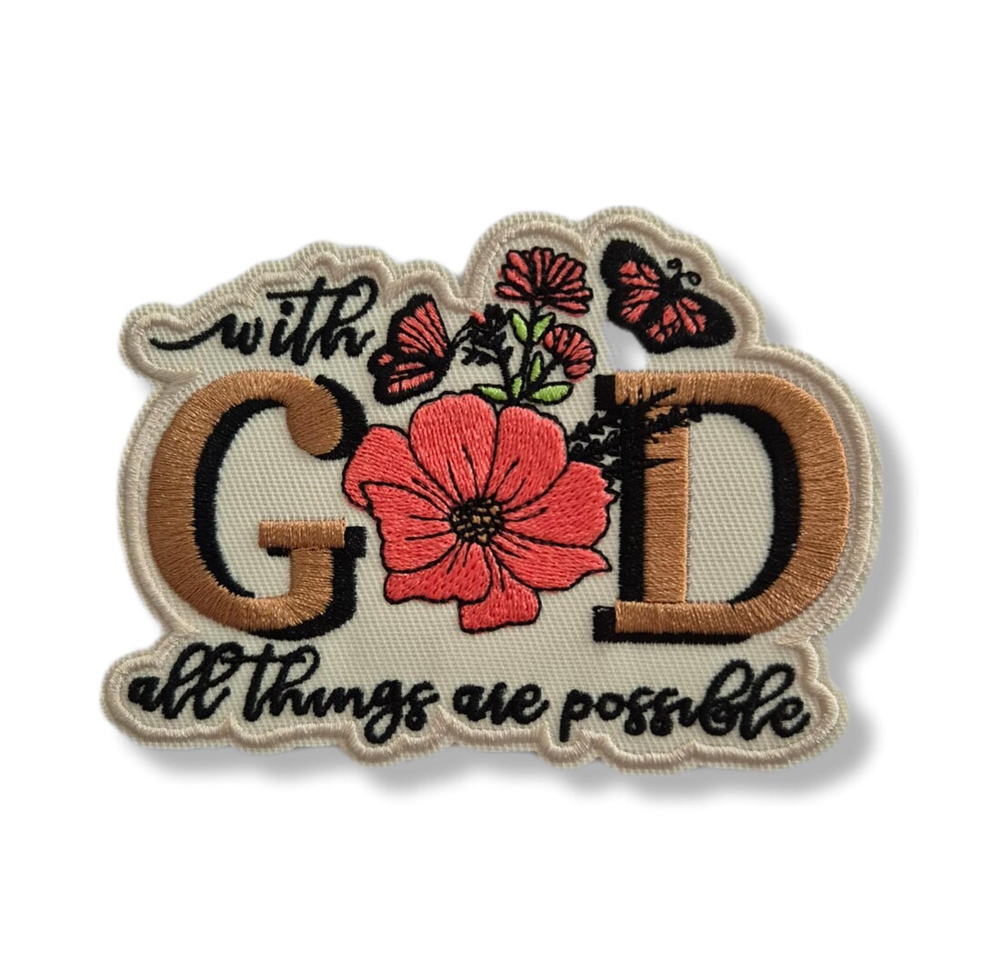 Bible Verse, Bible Verse Patch, Iron-on Patch, Embroidered Patch ...