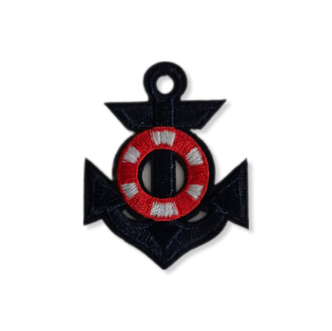 Marine Anchor, Patch, Badge, Iron-on, Embroidered, Marine Anchor Iron ...