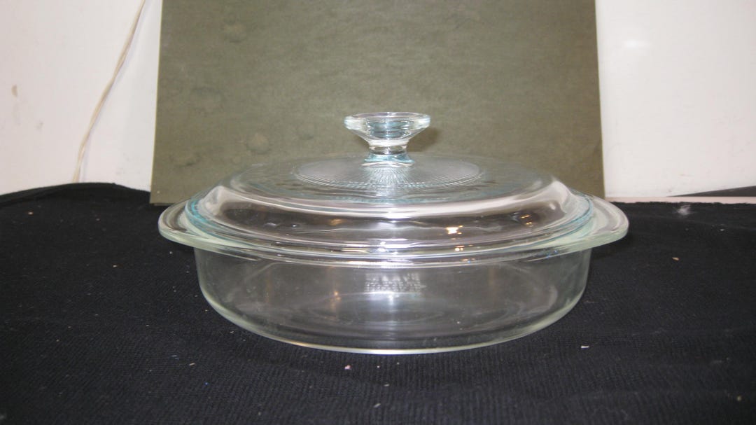 Vintage PYREX 221 Clear 8,5/8 Inch Round Layer Cake Pie Pan Deep ...