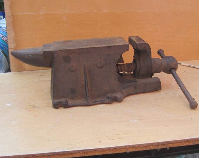 Antique Blacksmith Anvil Vise Combination Vintage. - Etsy