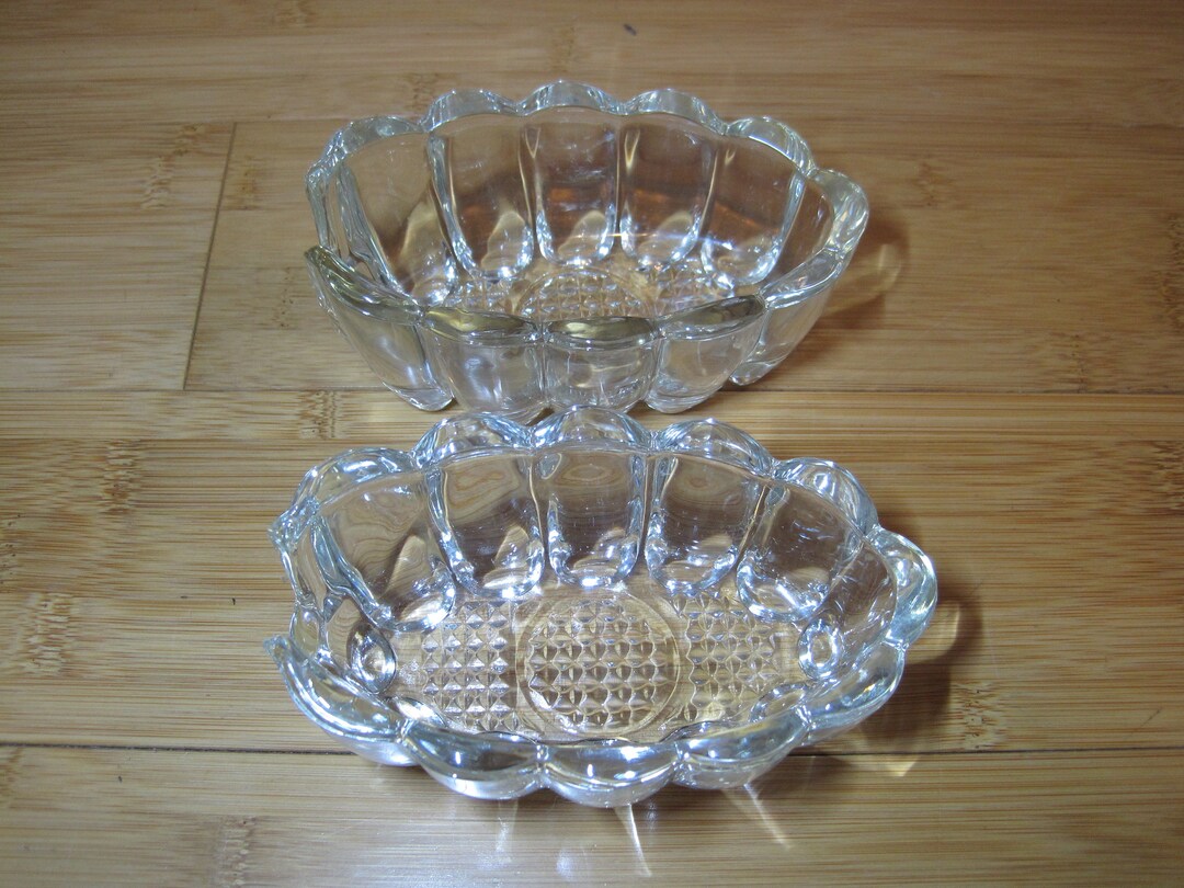 Set of 2 Vintage Princess House Crystal Utensil Spoon & Fork Rest ...