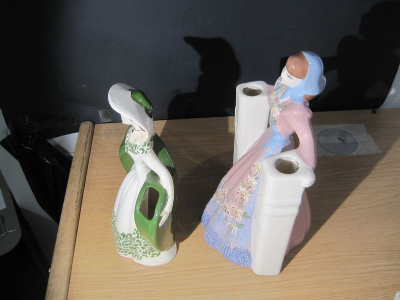 2 Vintage Weil Ware California Pottery 1940s Lady Pocket Vases - Etsy