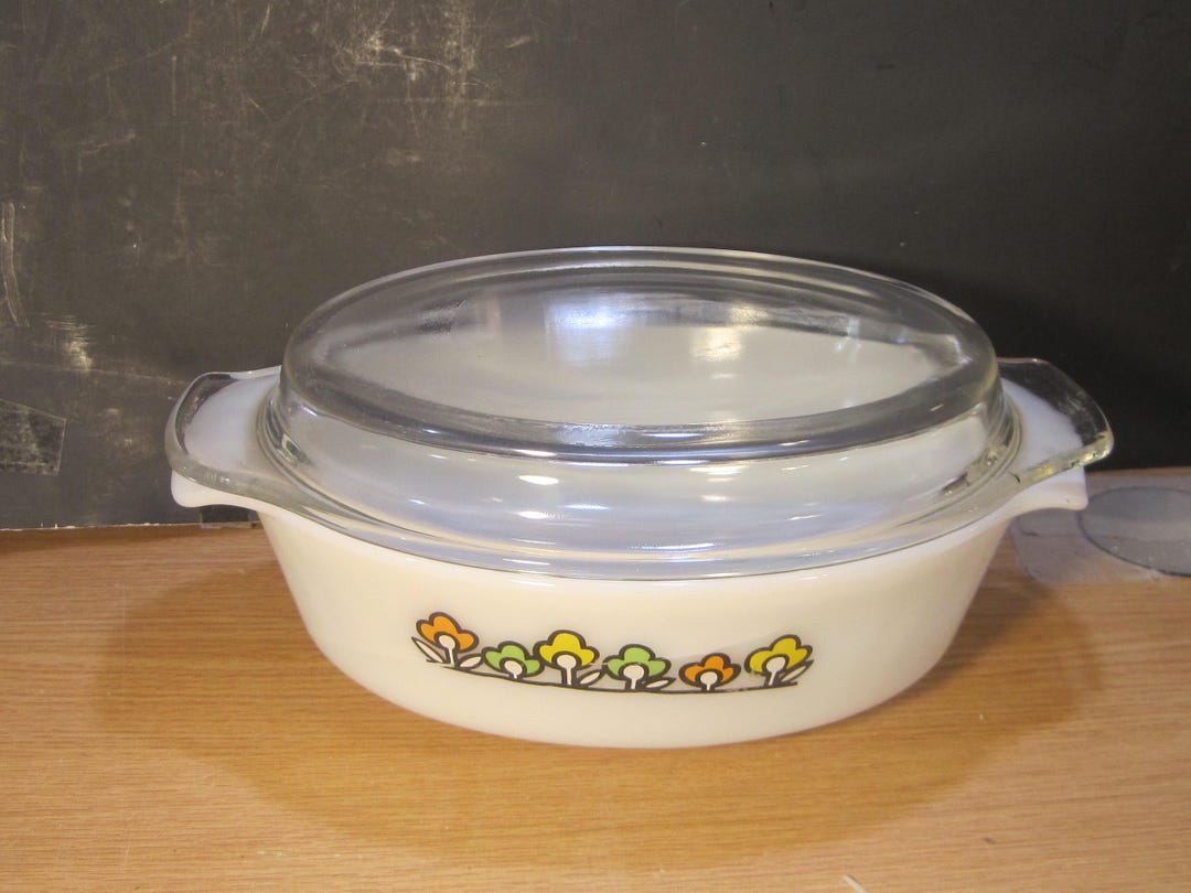 Lid (only) Oval Fits Anchor Hocking Fire King #433 1.5QT Casserole Dish ...