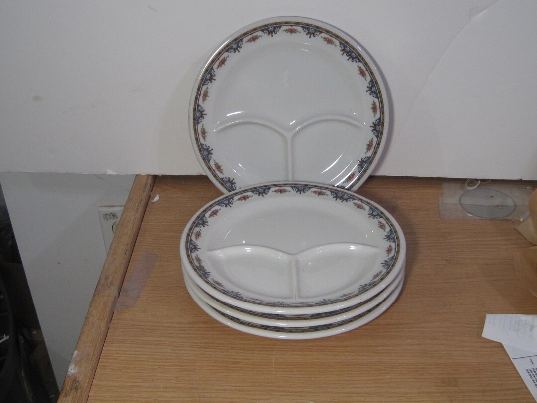 4 Mayer China Drapery Style Pattern With Pink Roses 9.5 Inch Divided ...