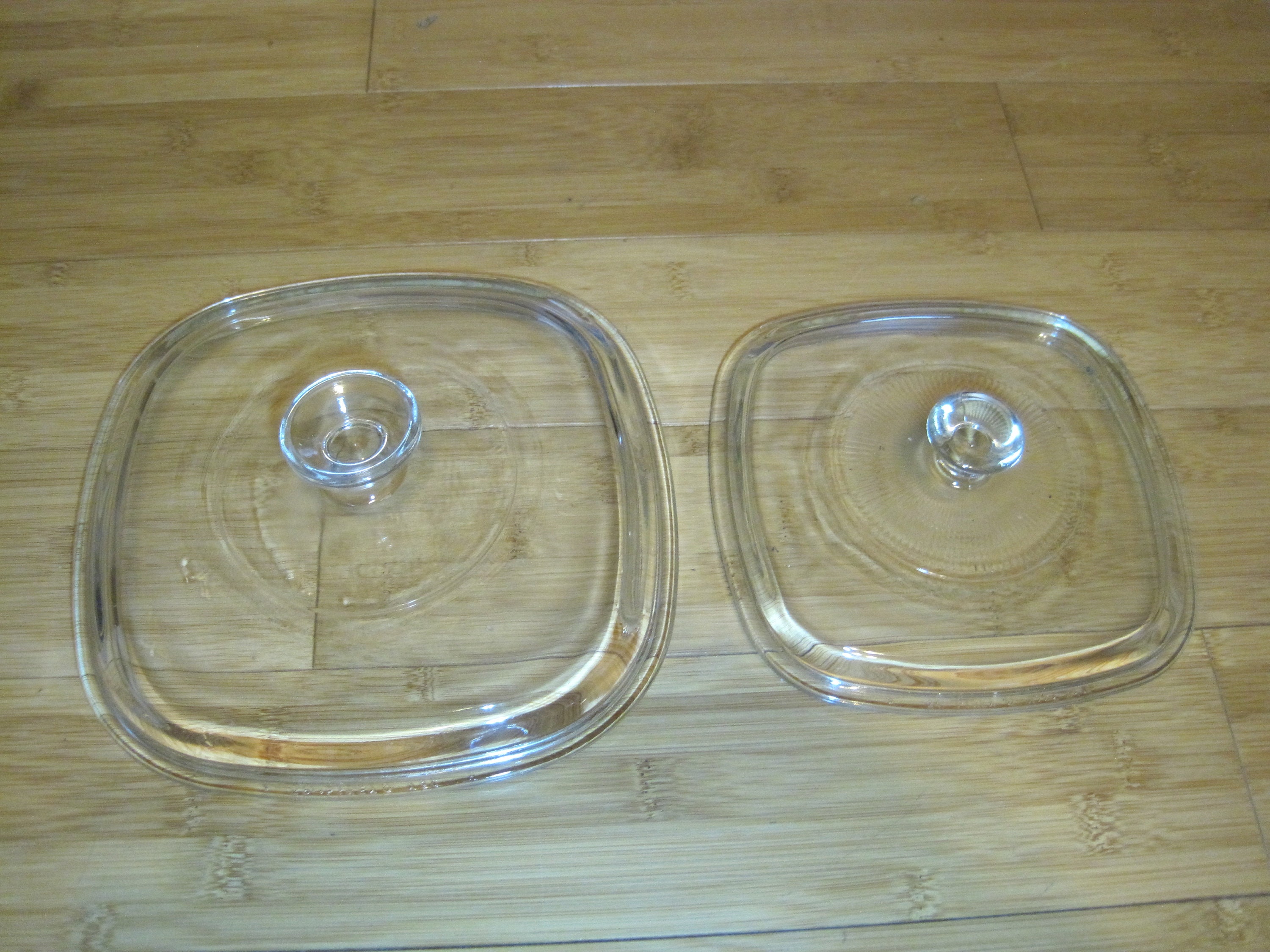 2 Pyrex LIDS A-7-C for 7" X 7" and A-9-C for 8" X 8" Corning Ware ...