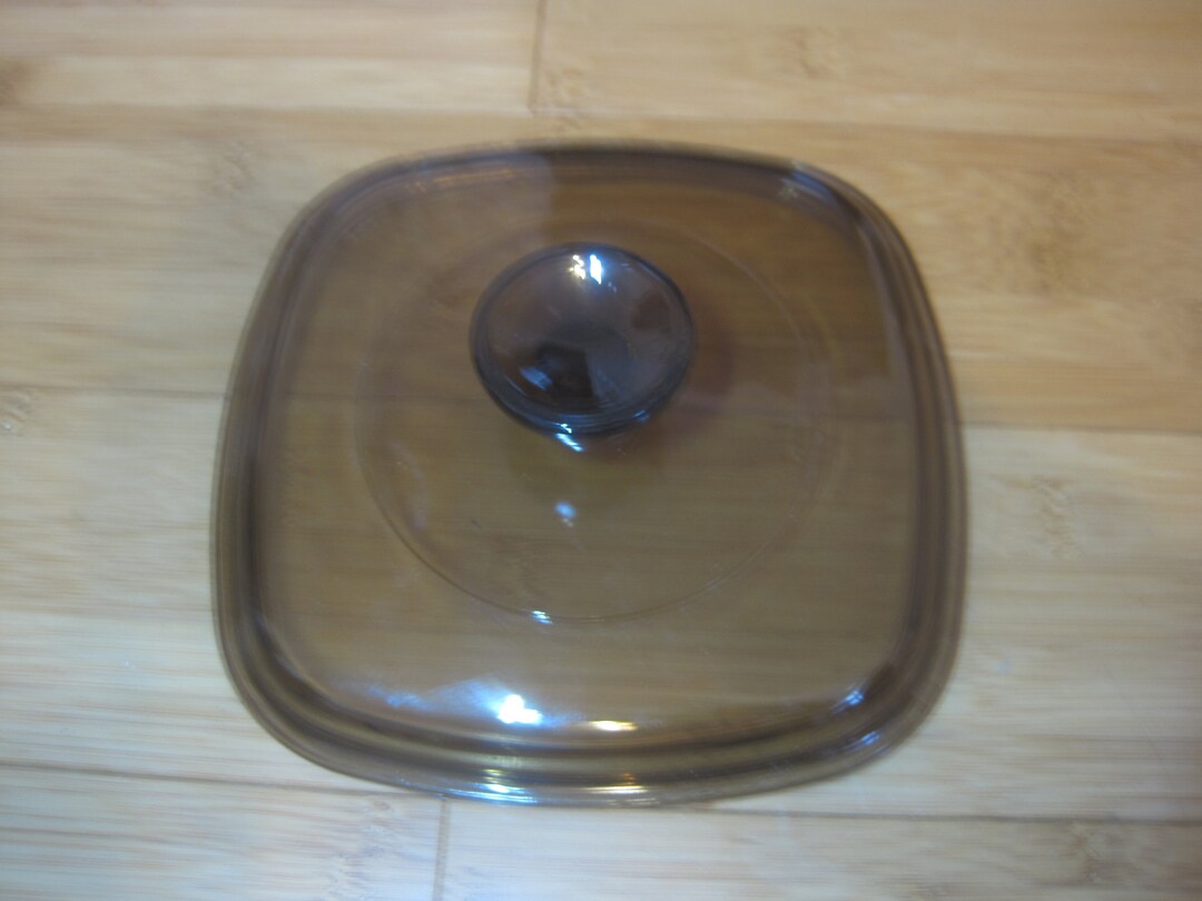 Pyrex Lid A-7-C Brown/amber Replacement Fits 1, 1 1/2, and 1 3/4 Qt. 7" X 7" Sq. Casseroles. - Etsy