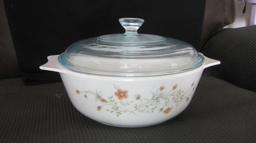 Lid (only) for Pyrex Bowl 1-1/2 QT 8" Made in England COUNTRY AUTUMN ...