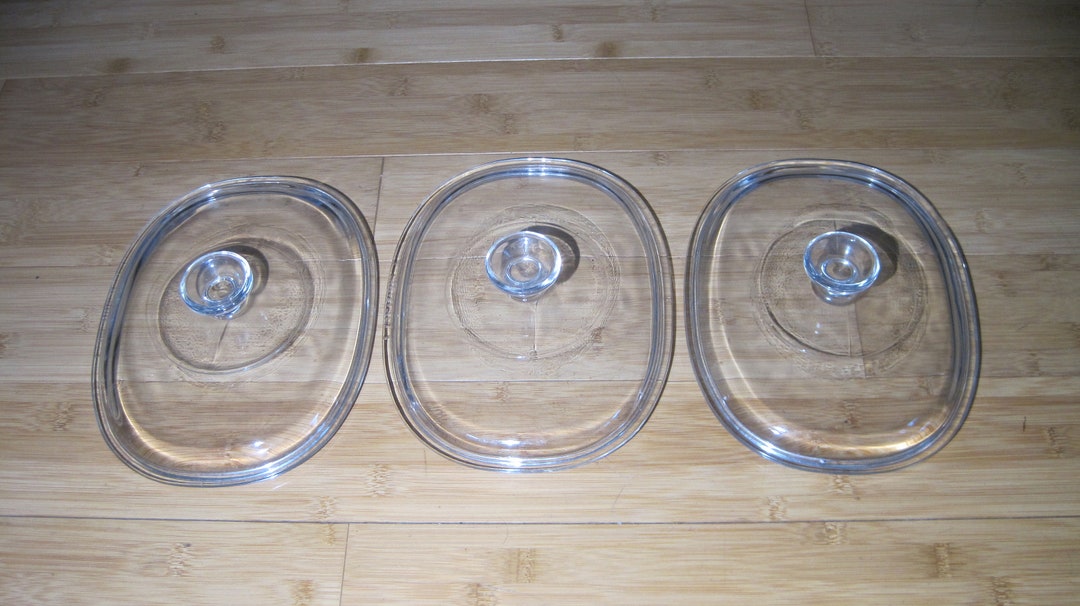 3 Pyrex Lids F12C Replacement Lids for F-12-B French White 1.5 Liter ...