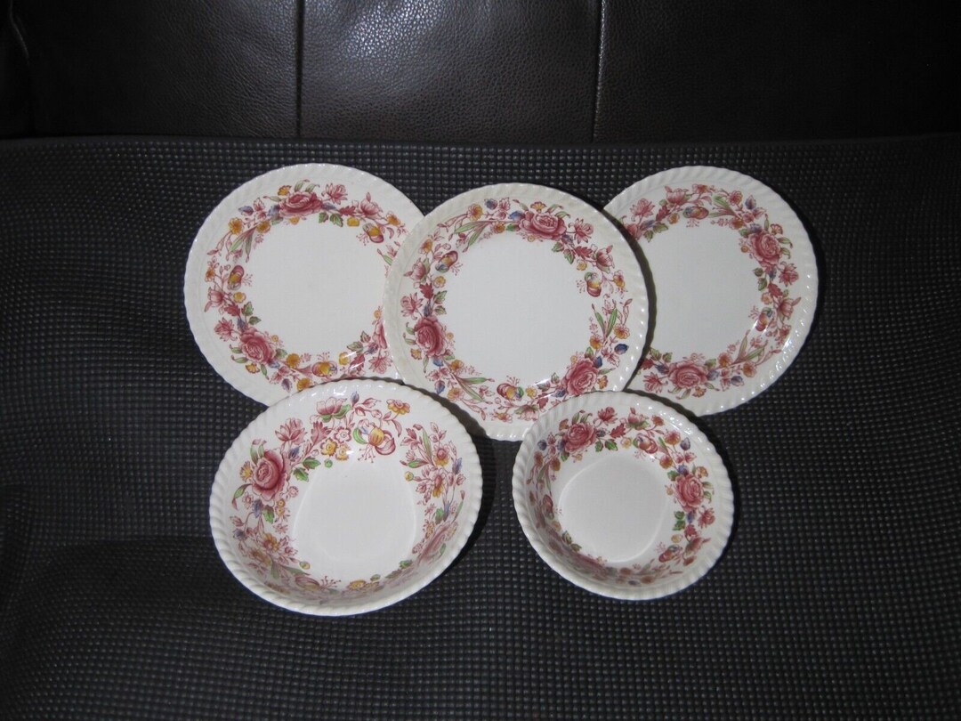 5 Vintage, Johnson Bros. Dishes England WINDSOR WARE Floral - Etsy