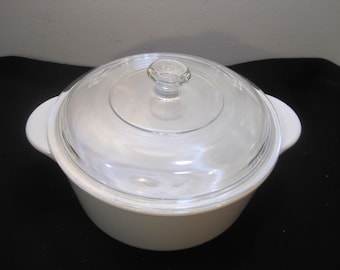 Corning Ware French White Round Casserole Dish With Lid #F-1-B 2.5 ...