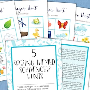 Printable Scavenger Hunt, Musical Scavenger Hunts, Spring-themed ...