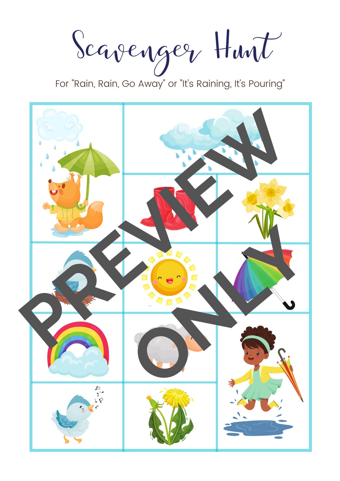 Printable Scavenger Hunt, Musical Scavenger Hunts, Spring-themed ...