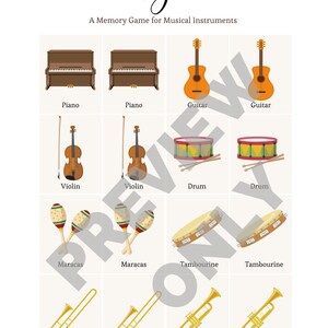 Music Memory Game, Printable Music Matching Game, Digital Download ...
