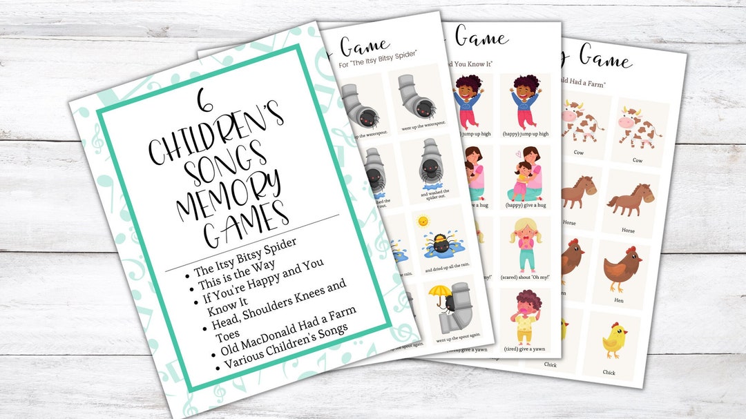 Music Memory Game, Printable Music Matching Memory Game, Digital ...