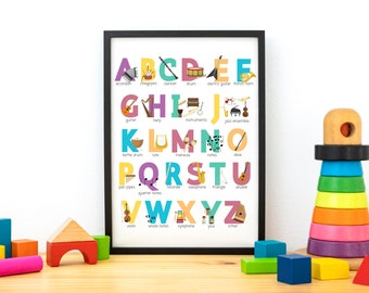 DIGITAL DOWNLOAD Musical Alphabet Educational Poster - Etsy