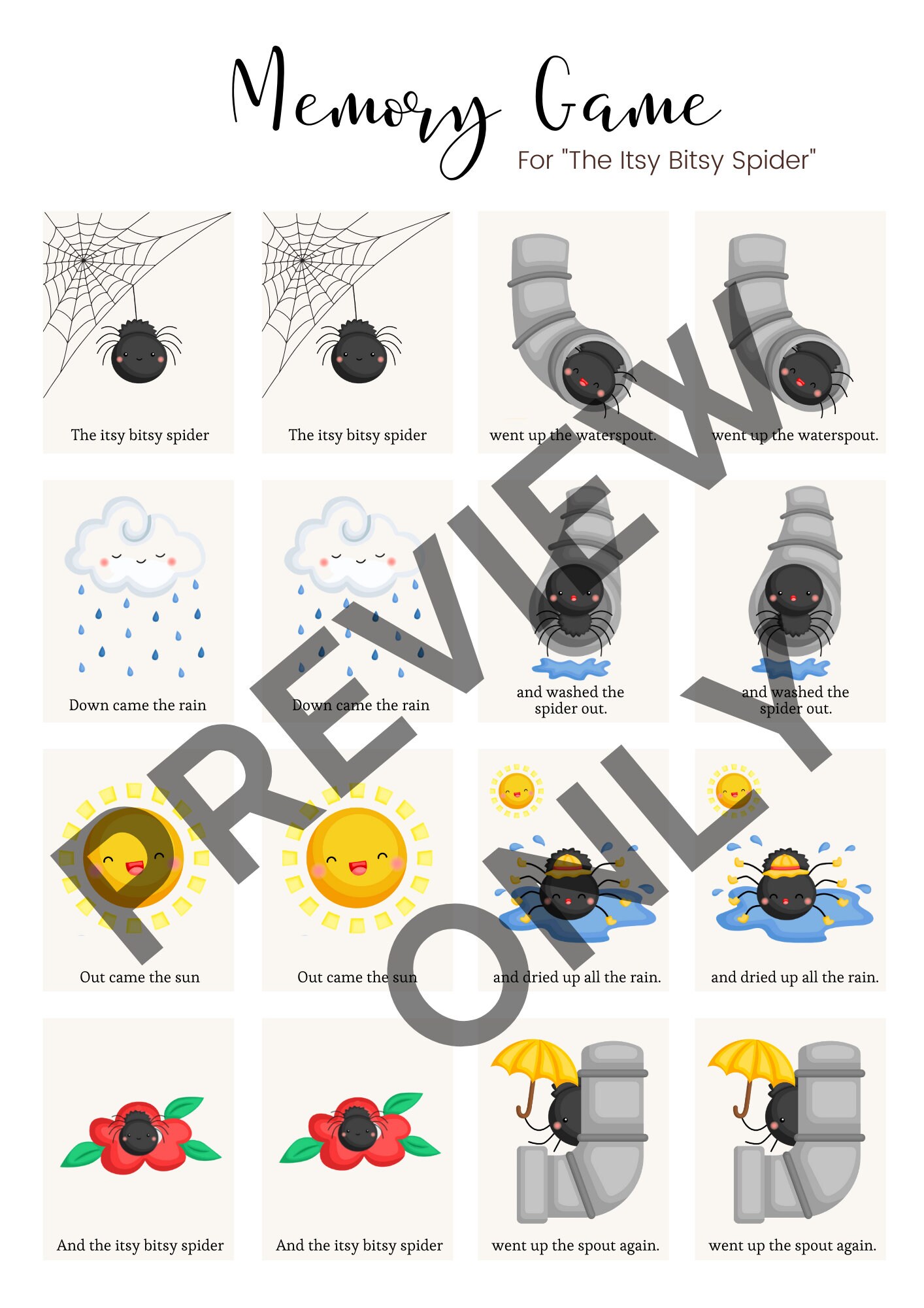 Music Memory Game, Printable Music Matching Memory Game, Digital ...