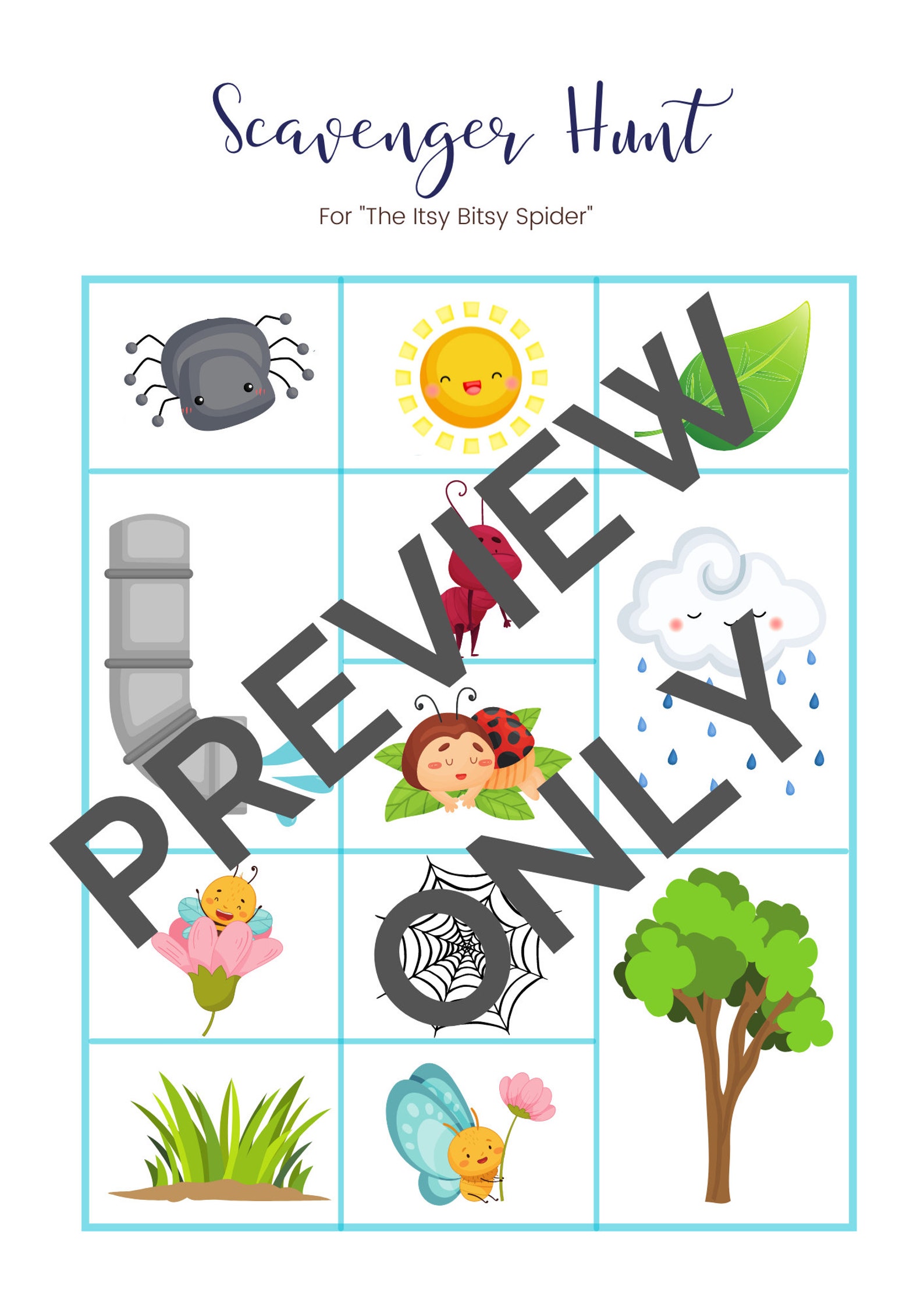 Printable Scavenger Hunt, Musical Scavenger Hunts, Spring-themed ...