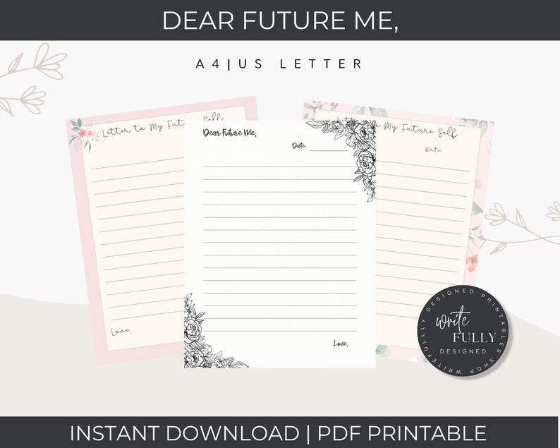 Letter to My Future Self Template, Goal Setting (PDF Printable) - Etsy