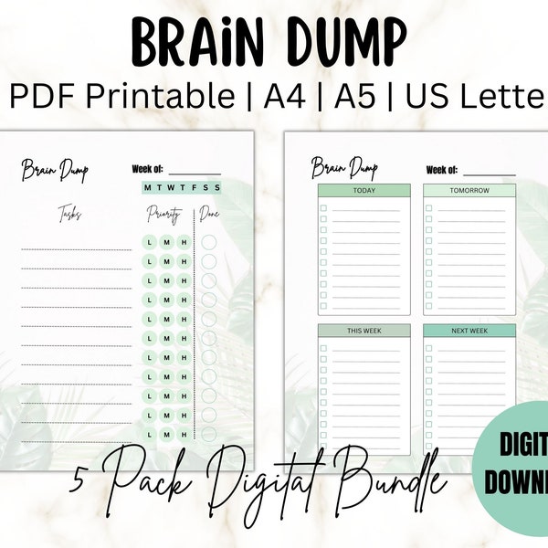 Brain Dump Organizer - Etsy