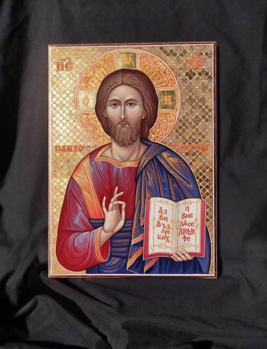Jesus Christ Pantocrator, Icon, Orthodox, Handmade - Etsy
