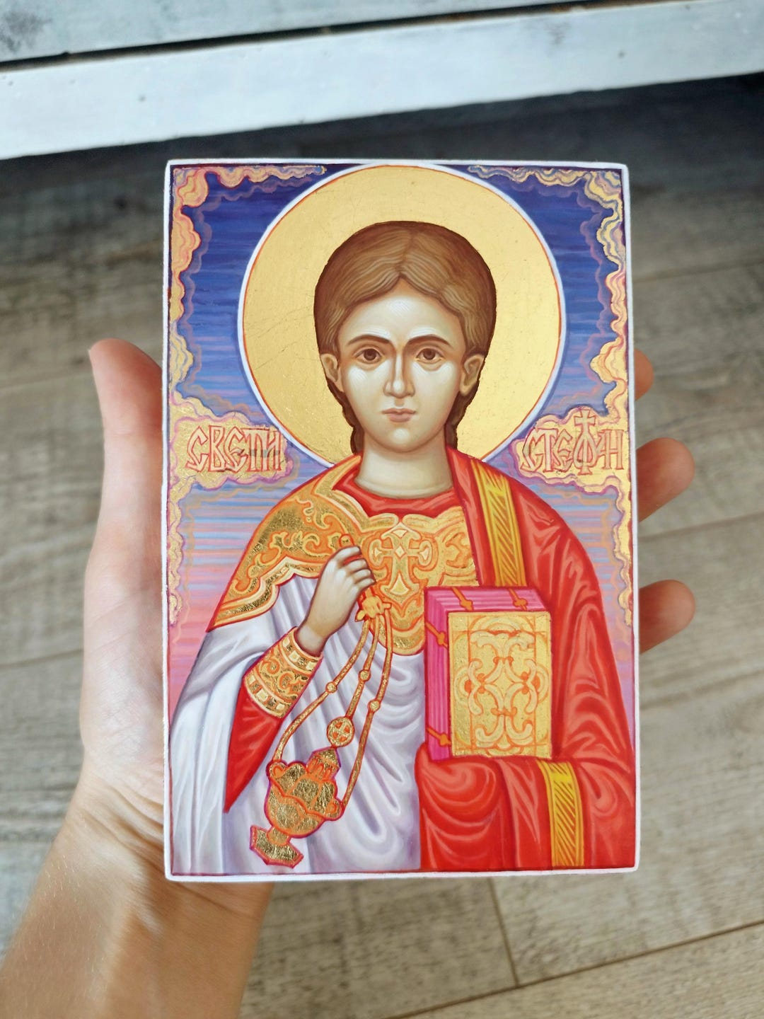 Saint Stephen the Protomartyr and Archdeacon, Icon, Orthodox, Handmade ...
