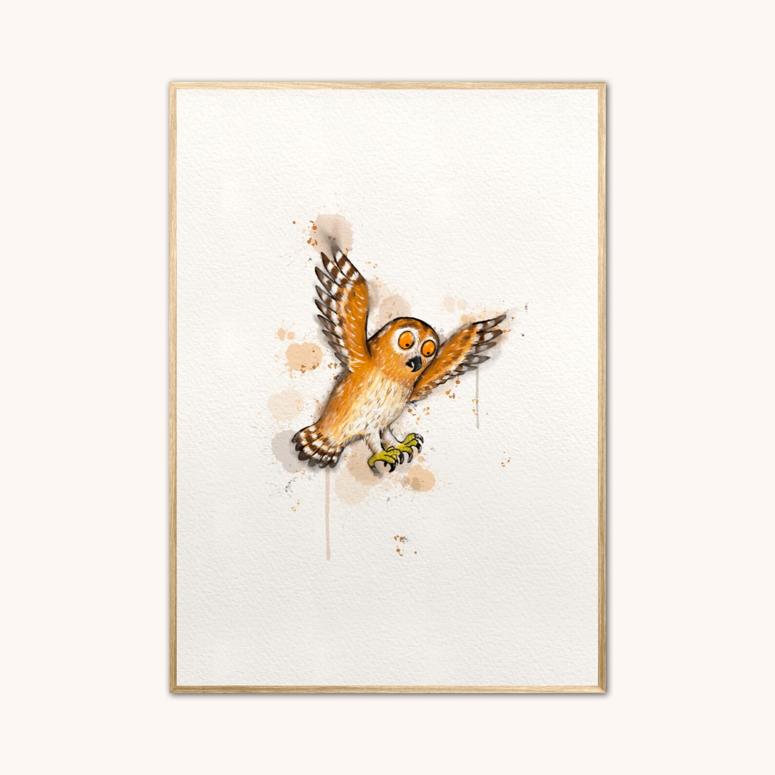The Gruffalo Owl Print, Wall Art, Poster, Gender Neutral Nursery Decor ...