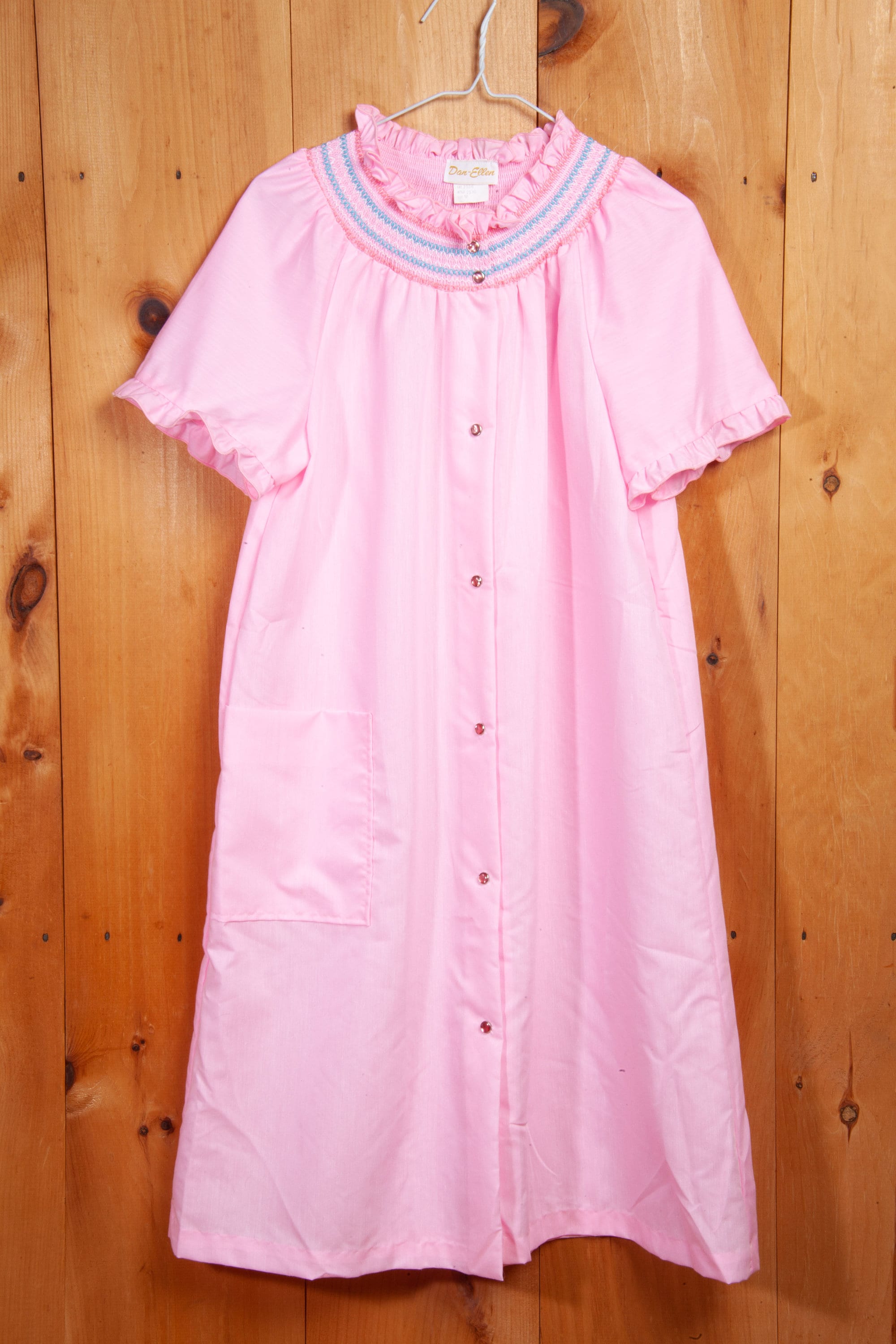70's Vintage Bubblegum Pink Housecoat / Robe by Dan Ellen Size M - Etsy