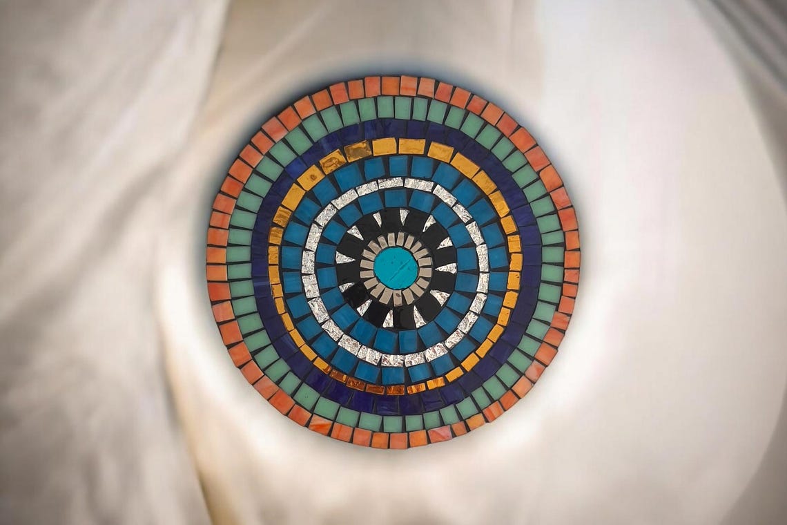 Glass Mosaic Evil Eye - Etsy