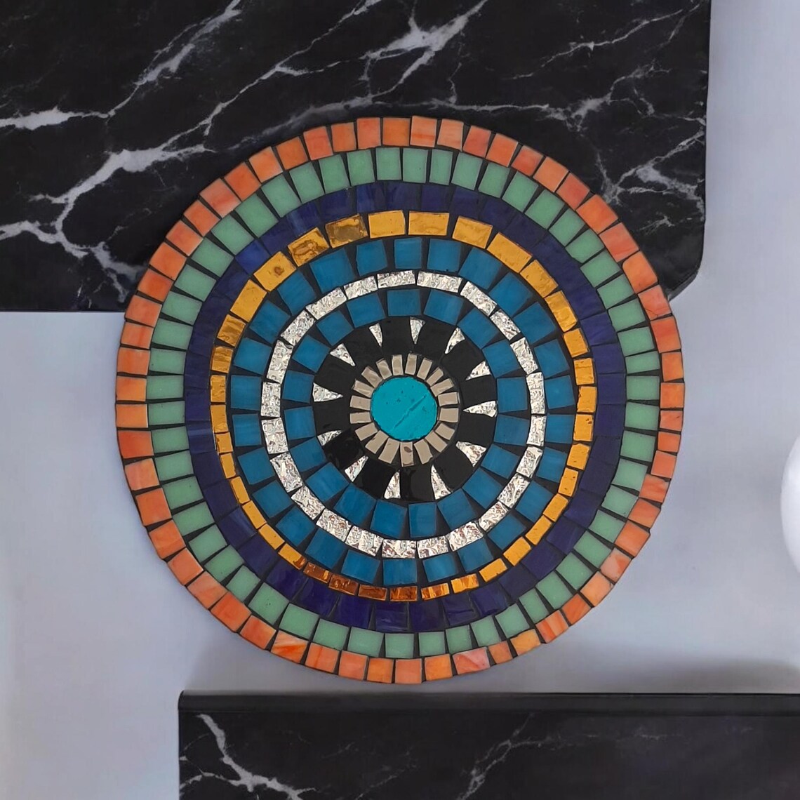 Glass Mosaic Evil Eye - Etsy