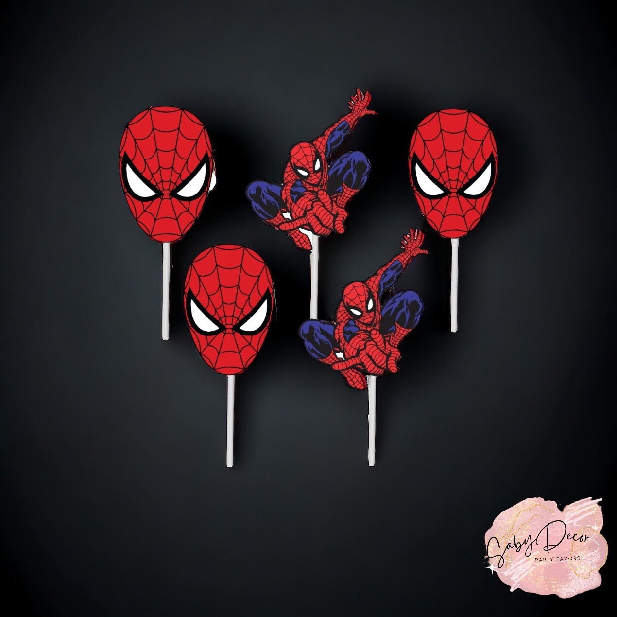 Spider-man Cupcake Toppers, 12 Cupcake Toppers, Spider-man Party - Etsy