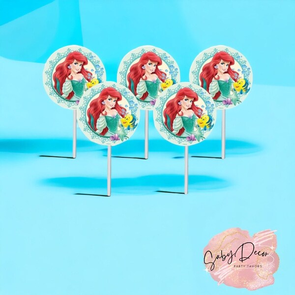 Ariel Cupcake Toppers - Etsy