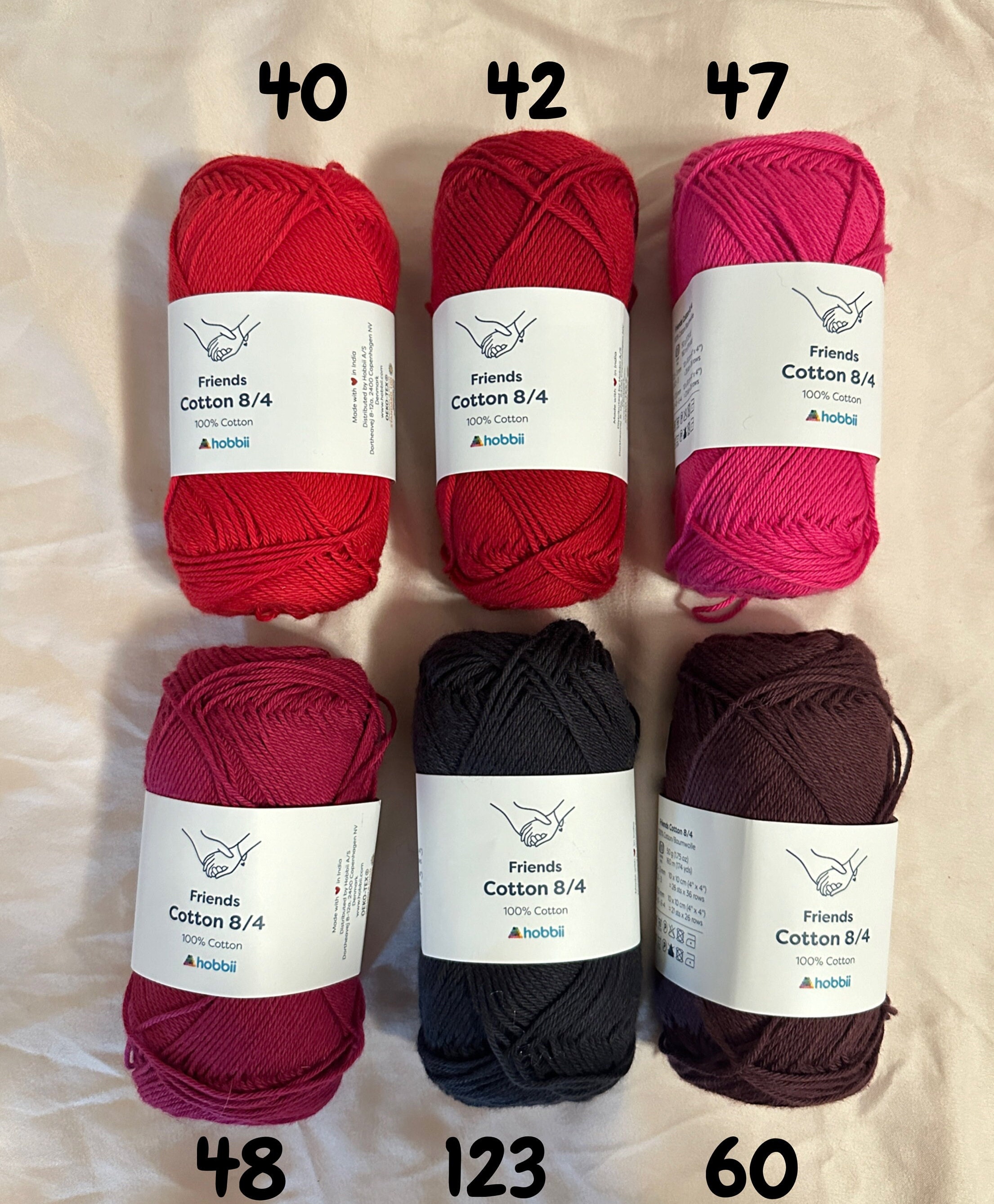 Hobbii Friends Cotton 8/4 Yarn - Etsy