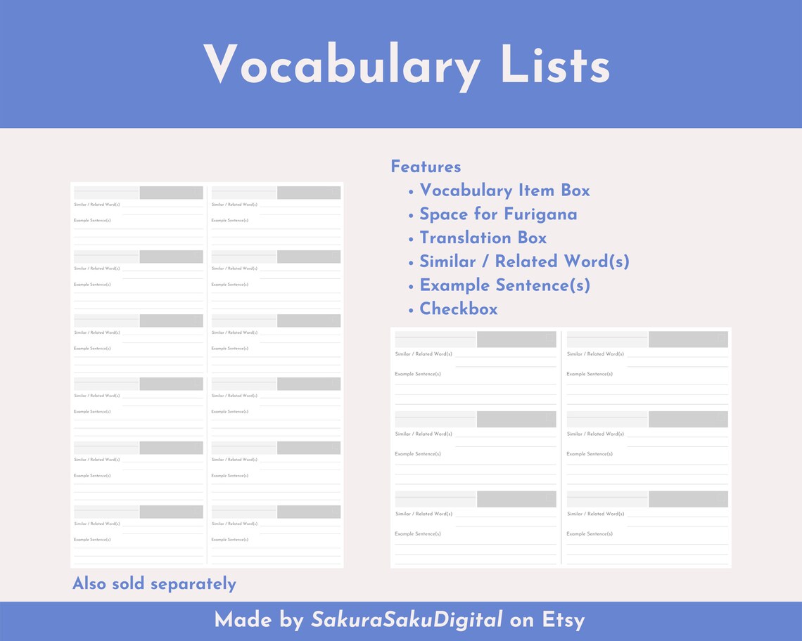 BUNDLE Printable Japanese Study Sheets Genkouyoushi - Etsy