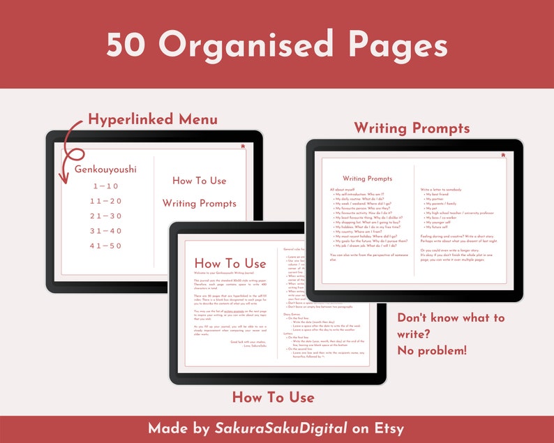 Japanese Writing Practice Journal | Digital | Goodnotes & Notability ...