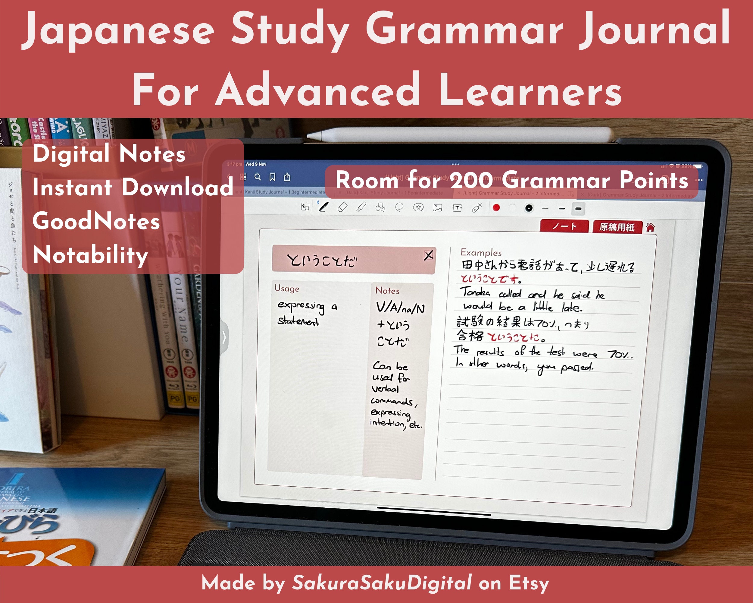 Japanese Grammar Self-study Journal for Advanced Learners 200 Grammar ...