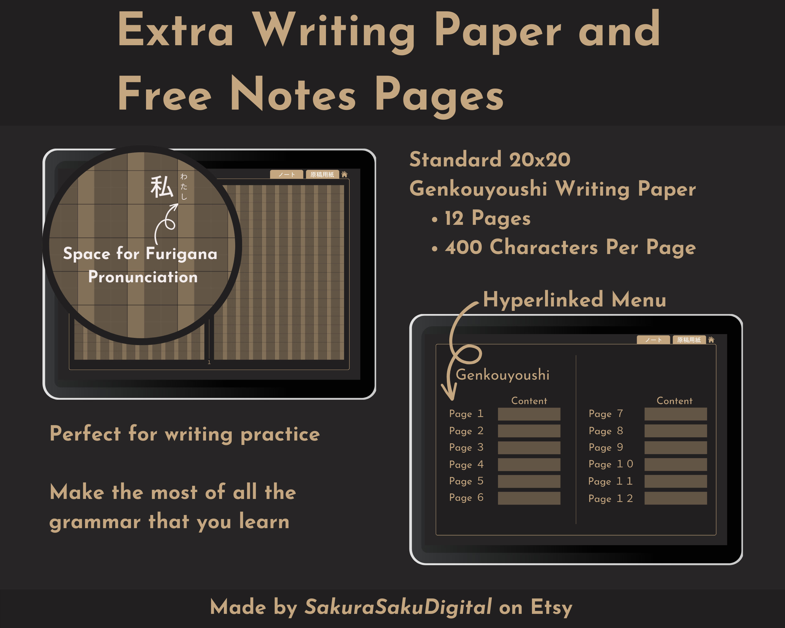 Japanese Kanji Self-study Journal | for Beginner-intermediate Learners ...