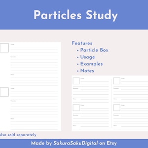 BUNDLE | Printable Japanese Study Sheets | Genkouyoushi | Vocabulary ...