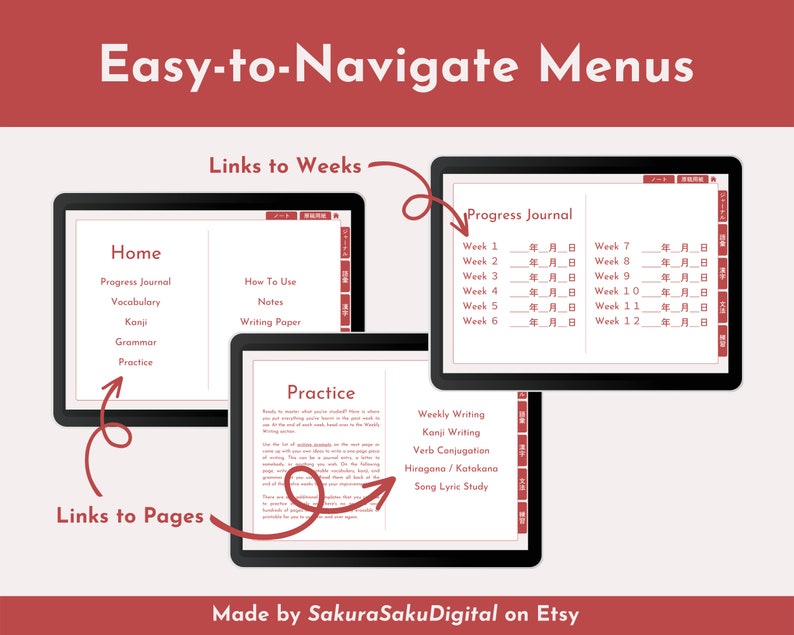 All-in-one Japanese Study Journal | Digital | Goodnotes & Notability ...