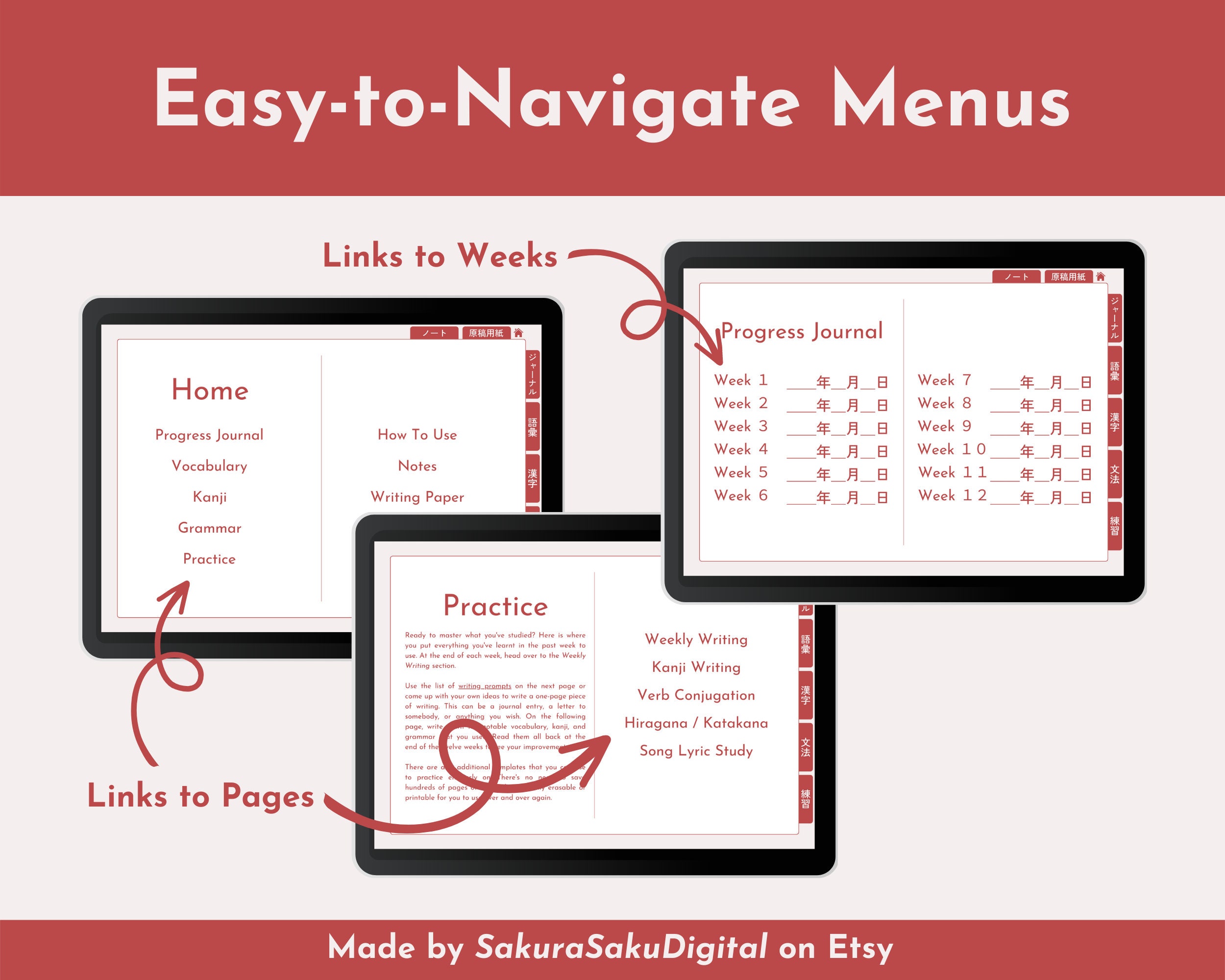 All-in-one Japanese Study Journal | Digital | Goodnotes & Notability ...