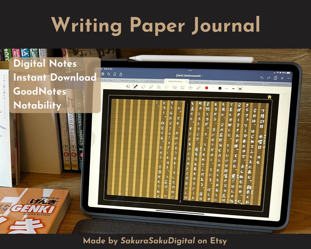 Japanese Writing Practice Journal | Digital | Goodnotes & Notability ...