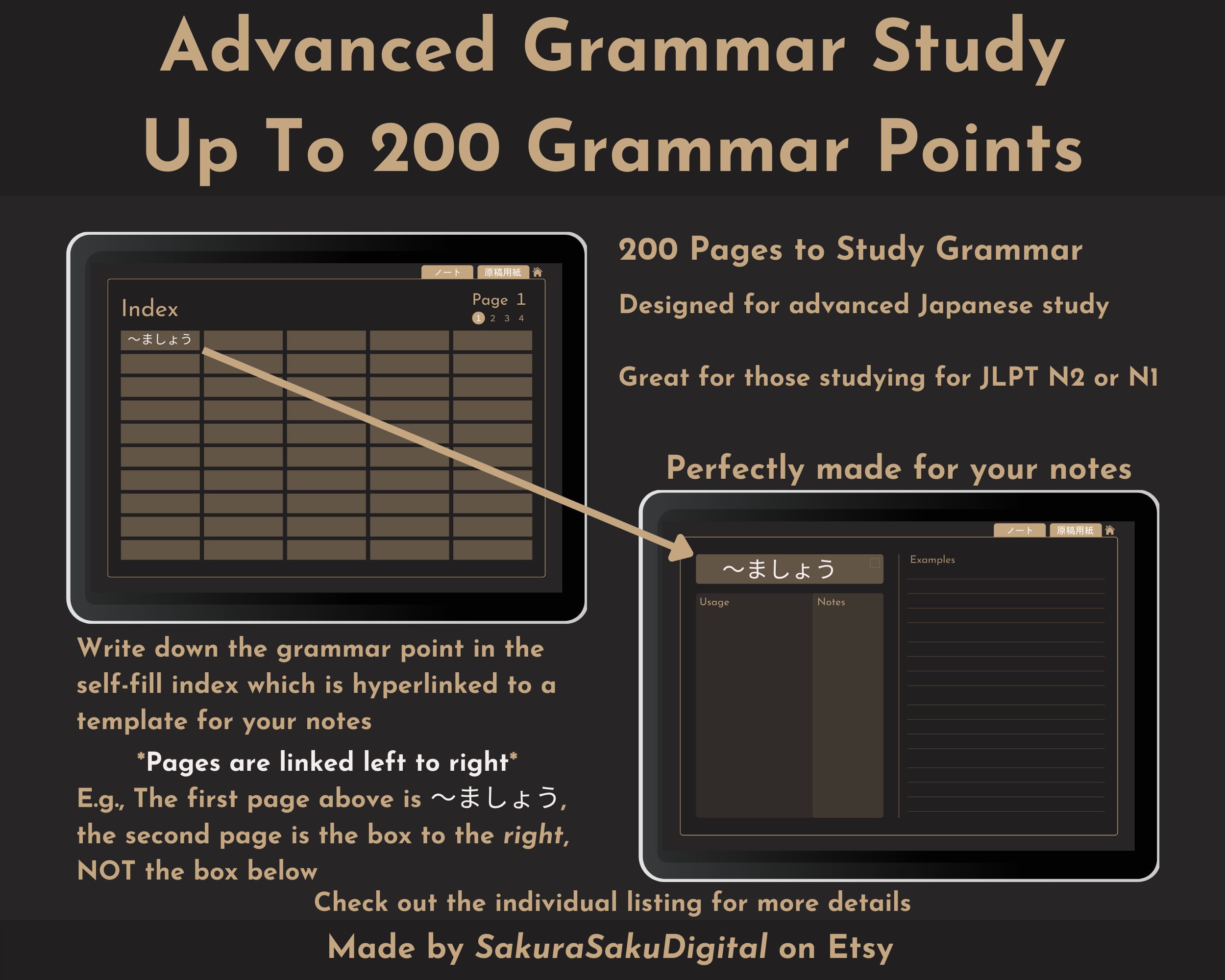 BUNDLE Japanese JLPT N2 Study Pack All-in-one Advanced Kanji Advanced ...