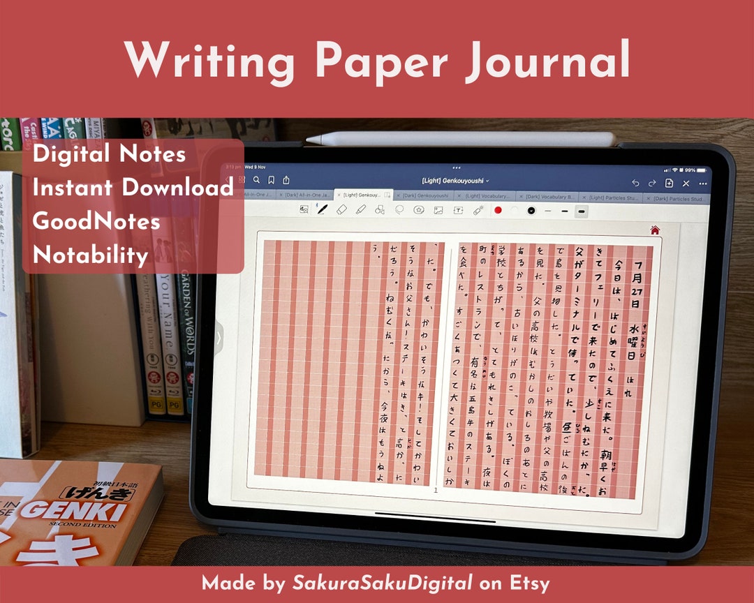 Japanese Writing Practice Journal | Digital | Goodnotes & Notability ...