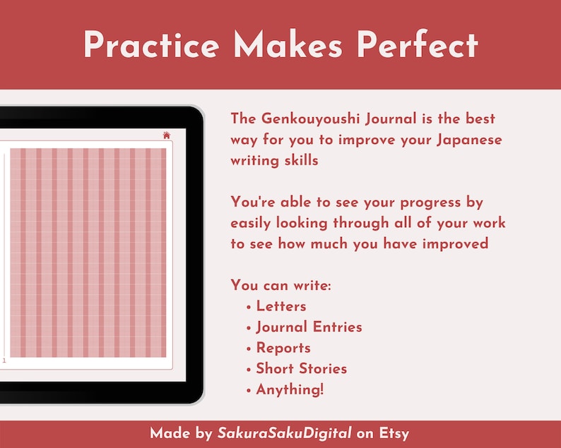 Japanese Writing Practice Journal | Digital | Goodnotes & Notability ...